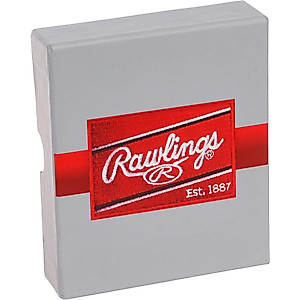 Rawlings Mens Tanned-leather Baseball Stitch Embroidered Wallet - (Dark Brown)