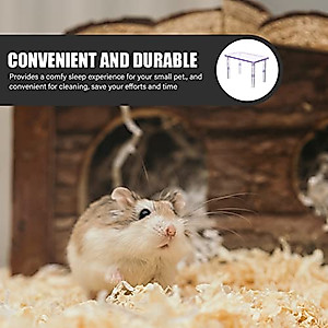 Hamster Play Platform Plastic Chinchilla Toy Hamster Bed Cage Food Bowl Drinking Platform for Dwarf Syrian Hamsters Gerbils Mice Degus Purple