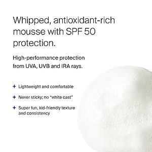 Supergoop! PLAY Body Mousse SPF 50 with Blue Sea Kale - 6.5 oz - Broad Spectrum Whipped Sunscreen for Sensitive Skin - Fun to Apply - Great for Active Days