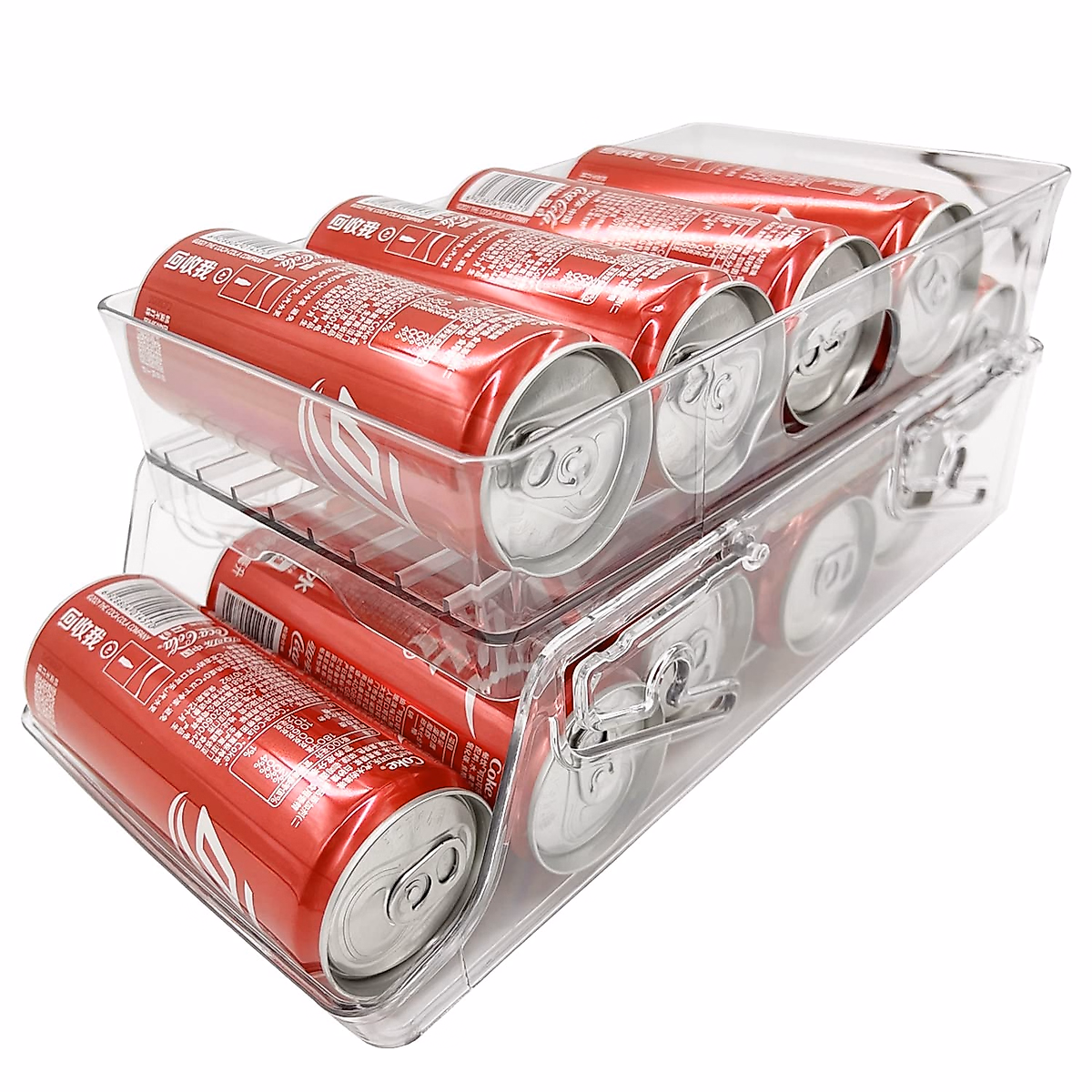 Double - Layer Soda Can Organizer - Auto Rolling - Best For Kitchen And Refrigerator Organizer