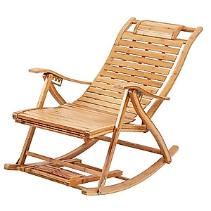 VBSQ Rocking Chair Sun Lounger Portable Garden Yard Balcony Deck Recliner W/Footrest Slirr Chair Rocking Chair Rocker Chair Rocker Camp Chair Rocker Recliner Rocking Camp Chair Rocking Chairs