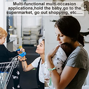 Pusunas Key Chains Women for Car Key Ring Bracelet,Keychain Wristlet,Silicone Beaded Bangle Chains