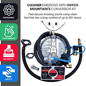 Hutch Mountain Generator Propane Conversion Kit- Trifuel Generator Conversion Kit for Propane, Gasoline & Natural Gas, Backup Generator for Home, Generator Conversion Kit Compatible with Honda Eu2000i