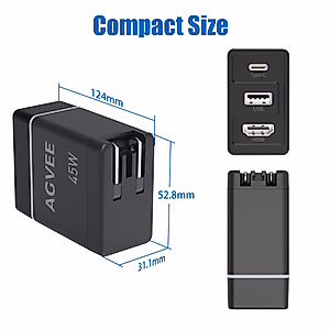 AGVEE Portable Replacement Switch OLED Dock Station Adapter, Multi in 1, 4K HDMI PD 45W Compatible with Nintendo Switch OLED with USB Type-C 3.1 Gen 2 Power Cable, Black