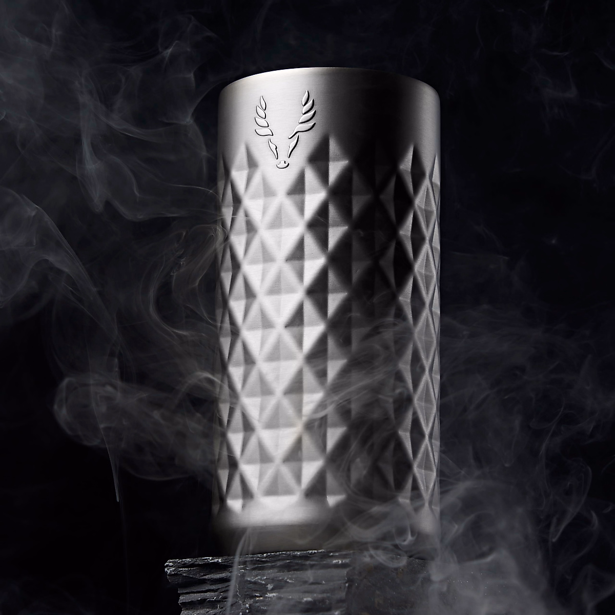 Viski Paragon Insulated Cocktail Tumbler, Insulated Highball Glasses Stainless Steel Highball Glasses with Ceramic Coating 16oz Set of 1