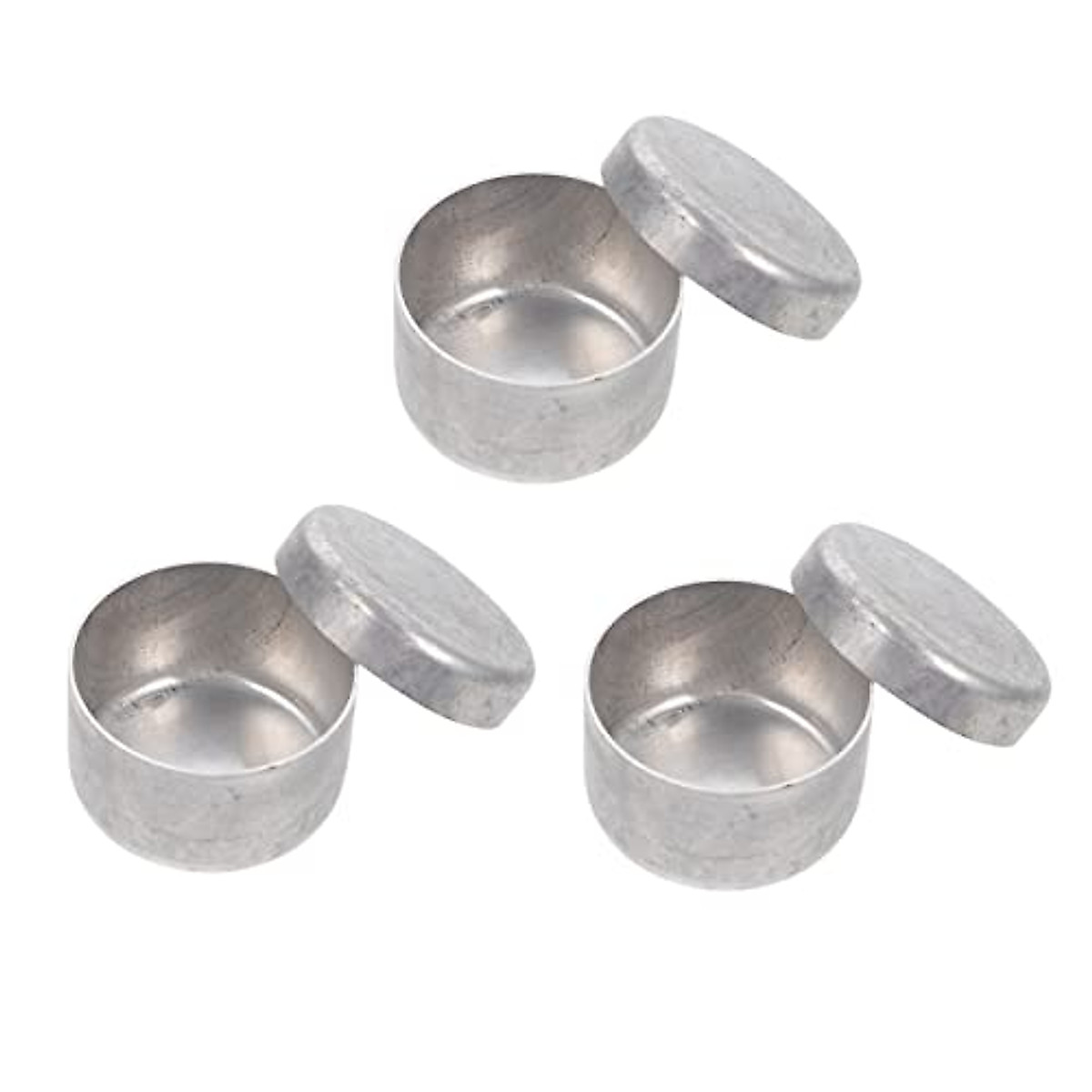 FUOYLOO 3pcs Aluminum Box Aluminum Weighing Dish Weighing Boats Weighing Pans Lab Test Soil Collection Jar Aluminum Instrument Weighing Holder Liquid Cup weigh Boats Metal Measuring Tool