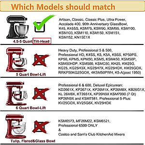 FavorKit Stainless Steel Dough Hook for KitchenAid Tilt-head & 4.5-5 Qt Mixers, Dishwasher Safe, Polished Metal Kneading Attachment Replacement