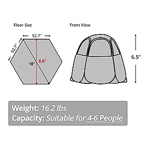 Alvantor Pop Up Canopy for Commercial Activity - Vendor Booth Event Tent - 10x10 - Camping Gazebos - Beige