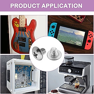 Yinpecly 30Pcs M4 x 5mm Machine Screws Phillips Cross Round Head Screw 304 Stainless Steel Fasteners Bolts