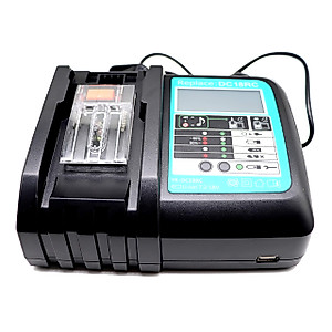 Powerwings 3A DC18RC Charger, Compatible with 18V Makita Charger DC18RA DC18RC DC18SC, Replace for 18V Makita Battery BL1840 BL1850 BL1860 BL1830 BL1830B BL1840B BL1415