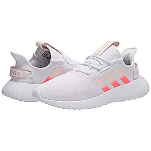 adidas Women's Kaptir Running Shoe, White/Pink/Light Orange, 10