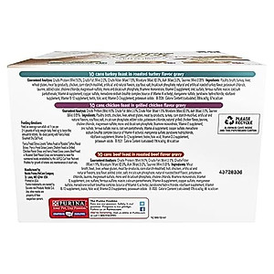 Purina Fancy Feast Gravy Lovers Poultry and Beef Grilled Gourmet Wet Cat Food Variety Pack - (Pack of 30) 3 oz. Cans