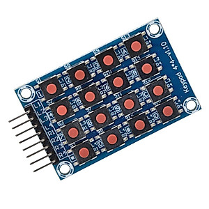 haillusty Upgrade Your Electrical with Keyboard MCU Module: 8-Pin Expansion Board 4x4 Array Keypad Button Matrix Controller Programmable DIY Microcontroller Kit for External Keyboard Interface