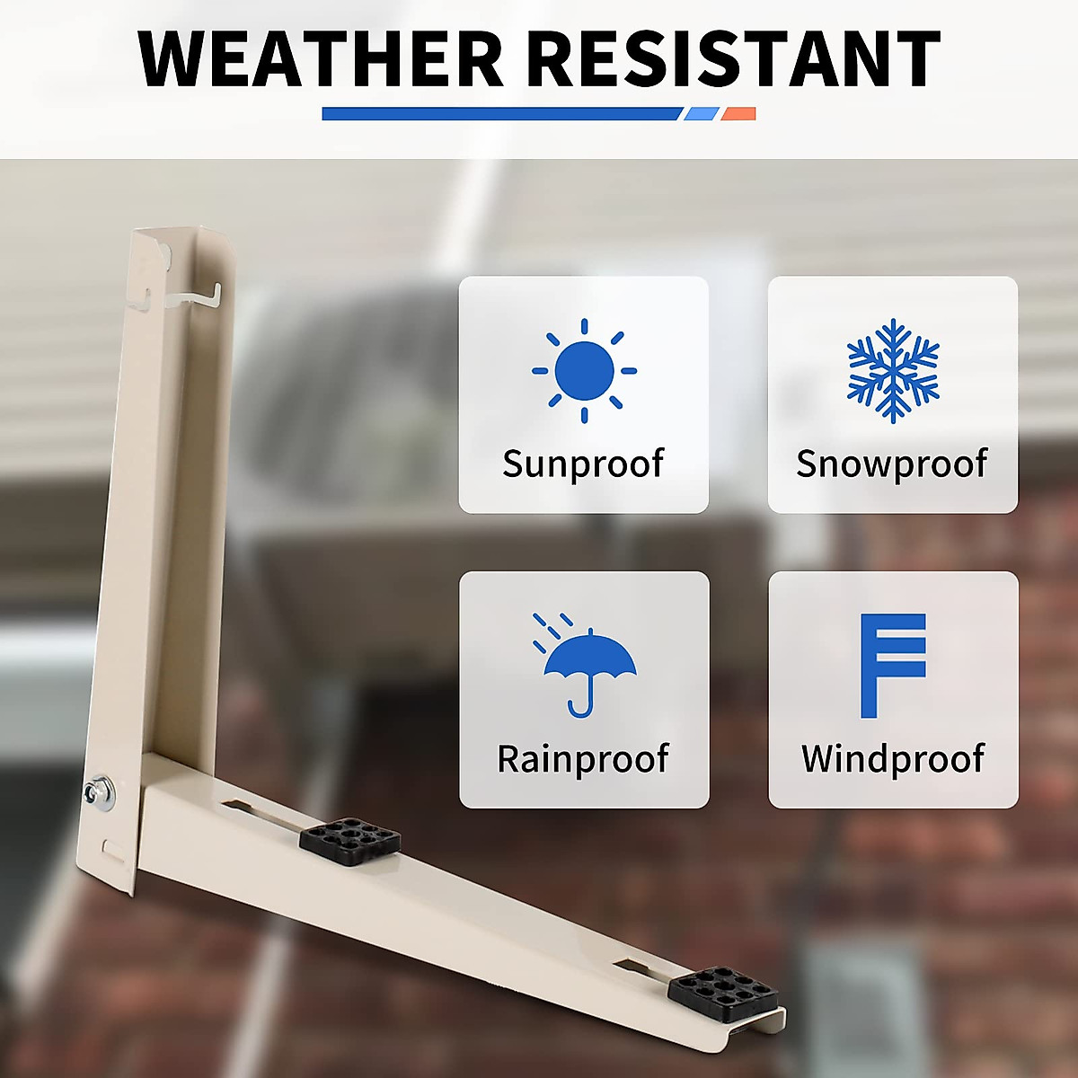 LILIJIA Mini Split Wall Mounting Bracket for 9000-18000 BTU Ductless AC/Heating System, Heavy Duty Foldable Condenser Mounting Brackets