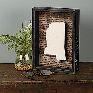 Primitives by Kathy 28235 State Pride Box Sign, Mississippi