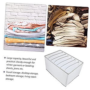 DOITOOL 1pc Jeans Storage Box Clothing Storage Bins Vanity Storage Drawers Storage Dividers Sock Storage Box Cloth Storage Bins Underwear Drawer Organizer Cloth Storage Box Foldable Box