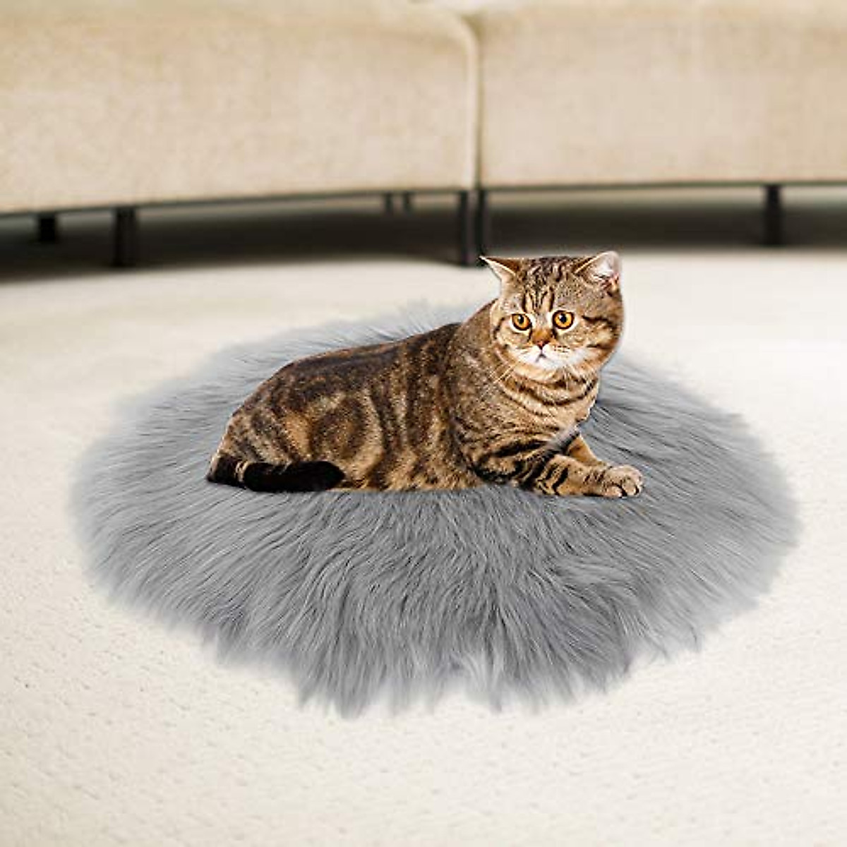 Hand Warmer,Electric Heating Blanket,Small Pet Cats Plush Heating Mat Heating Blanket Constant Temperature Waterproof Anti-creep USB Interface(grey)