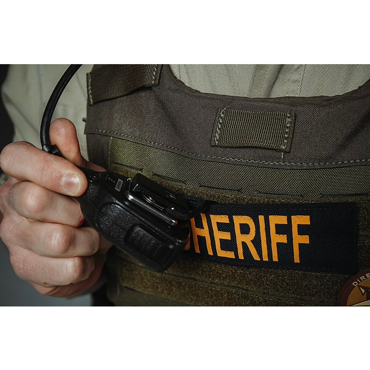 THE MIC LOOP Micro - Keeps Portable Radio Mic in Place for Police/Law Enforcement OD GREEN