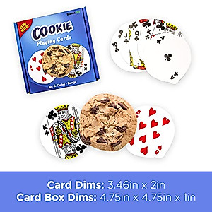GAMAGO Cookie Playing Cards - Cookie Shaped Deck of Cards to Play Your Favorite Card Games for Birthdays, Stocking Stuffers, White Elephant