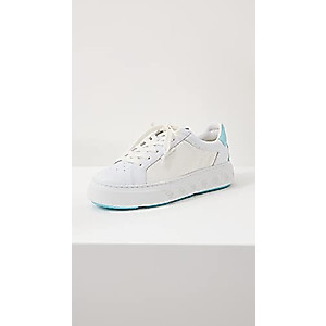 Tory Burch Women's Ladybug Sneakers, Titanium White/Island Blue, 8 Medium US