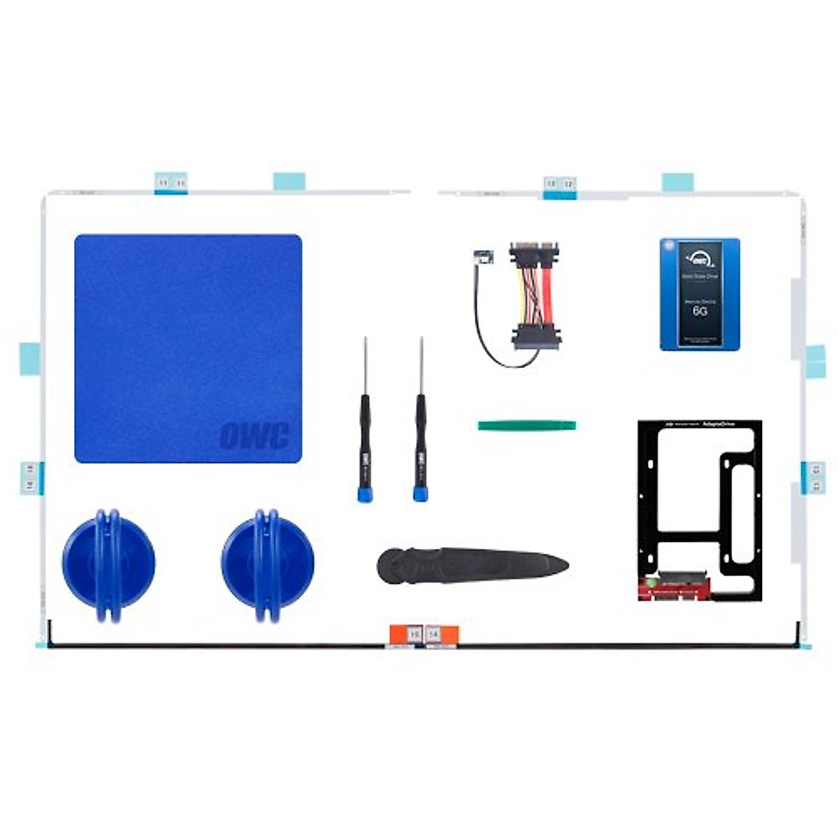 OWC 2.0TB SSD Upgrade Bundle for 2012-2019 27" iMacs with a Factory-Installed HDD or Fusion Drive, 2 TB 6G SSD, Drive Converter Bracket, in-line Digital Thermal Sensor Cable, Installation Tools