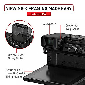 Panasonic LUMIX GX9 4K Mirrorless ILC Camera Body with 12-60mm F3.5-5.6 Power O.I.S. Lens, DC-GX9MK (USA Black)