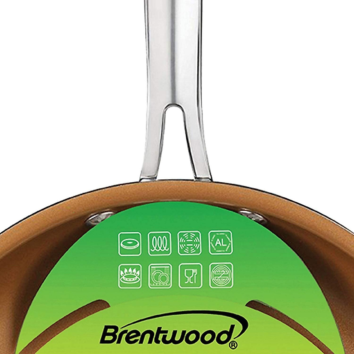 Brentwood BFP-320C 8-inch Non-Stick Induction Copper Frying Pan