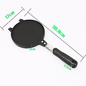 Double Side Waffle Maker Non Stick Waffle Irons Mold Pan Egg Roll Maker DIY Ice Cream Pancake Cone Maker Omelet Dessert Cooking Baking Tool for Home Kitchen Restaurant Snack Stand Cake Shop (6.7in)