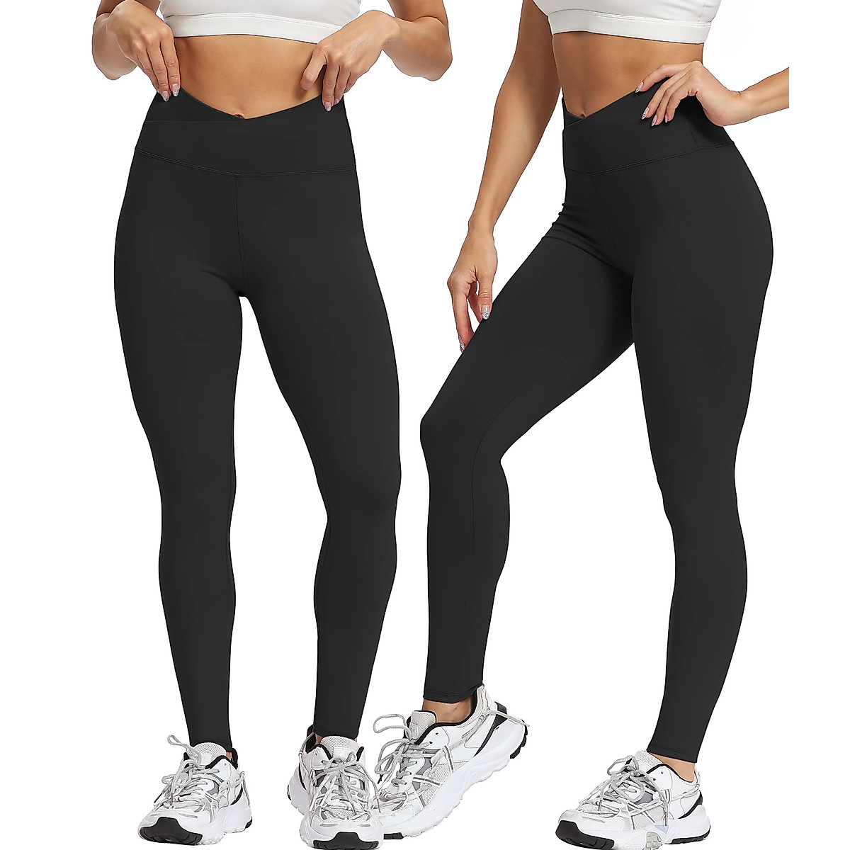 Natural Feelings Buttercloud Cross Waist Leggings for Women High Waist Cross Leggings Yoga Workout PantsTight