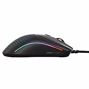 Glorious Gaming Model O 2 Wired Gaming Mouse - 59g Ultralight, FPS, 26,000 DPI, Motion Sync, 80M Click Rated Switches, 6 Programmable Buttons, Ambidextrous, RGB, PTFE Feet - Black