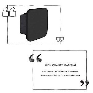 2 Inch Trailer Hitch Cover Black Rubber Tow Receiver Tube Plug Cap Fits for Any 2" x 2" Square Receiver Tube Fits for Class 3 4 5 to-yota F-ord GMC Chevy Je-ep Le-xus Mer-cedes by Sikawai