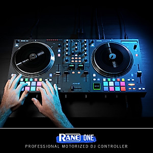 RANE ONE - Complete DJ Set and DJ Controller for Serato DJ with Integrated DJ Mixer, Motorized Platters and Serato DJ Pro Included