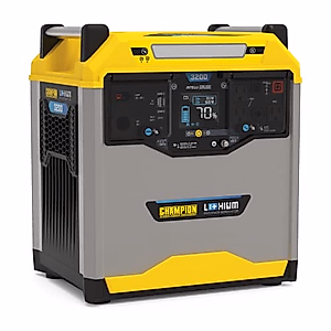Champion Power Equipment 100593 3276-Wh Power Station 3200/1600-Watt Portable Lithium-Ion Battery Solar Generator