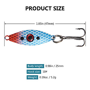 BASSDASH Ice Fishing Lure Kit Glowing Paint Jigs for Winter Ice Jigging Crappie Sunfish Perch Walleye Pike with Tackle Box (BI06-12pcs Assorted Perch/Walleye/Pike jigs)