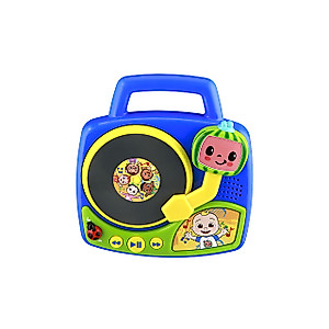 eKids Cocomelon Toy Turntable for Toddlers with Built-in Nursery Rhymes and Sound Effects for Fans of Cocomelon Toys