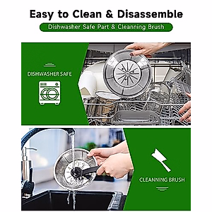 Healnitor 1000W 3-Speed LED Centrifugal Juicer Machines Vegetable and Fruit, Stainless Steel 3.5" Big Mouth, Easy Clean, High Juice Yield, BPA Free, Stainless Steel