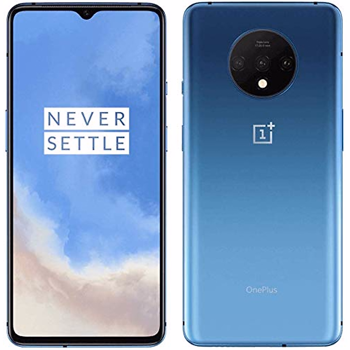 OnePlus 7T (128GB, 8GB) 6.55" AMOLED 90Hz Display, Snapdragon 855+, T-Mobile Unlocked Global 4G LTE GSM (AT&T, Metro, Cricket) (Glacier Blue) (Renewed)