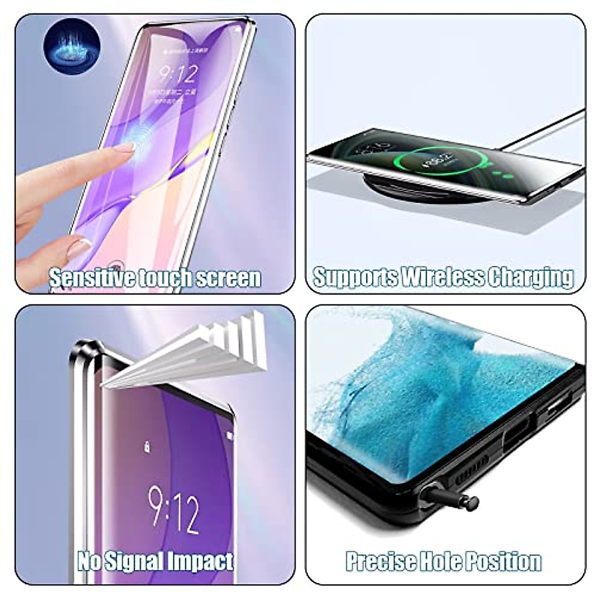 Magnetic Case for Samsung Galaxy S23 Ultra with Safety Lock, Magnetic Tempered Glass Double-Sided Phone Case, Anti-Scratch Support Wireless Charger Clear Magnetic Case for Galaxy S23 Ultra 5G 6.8''