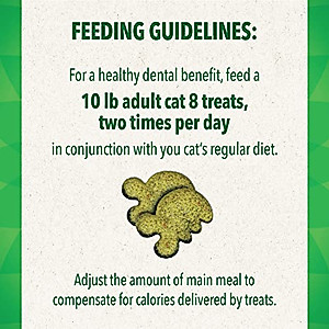 FELINE GREENIES Adult Dental Cat Treats, Savory Salmon Flavor, 9.75 oz. Tub