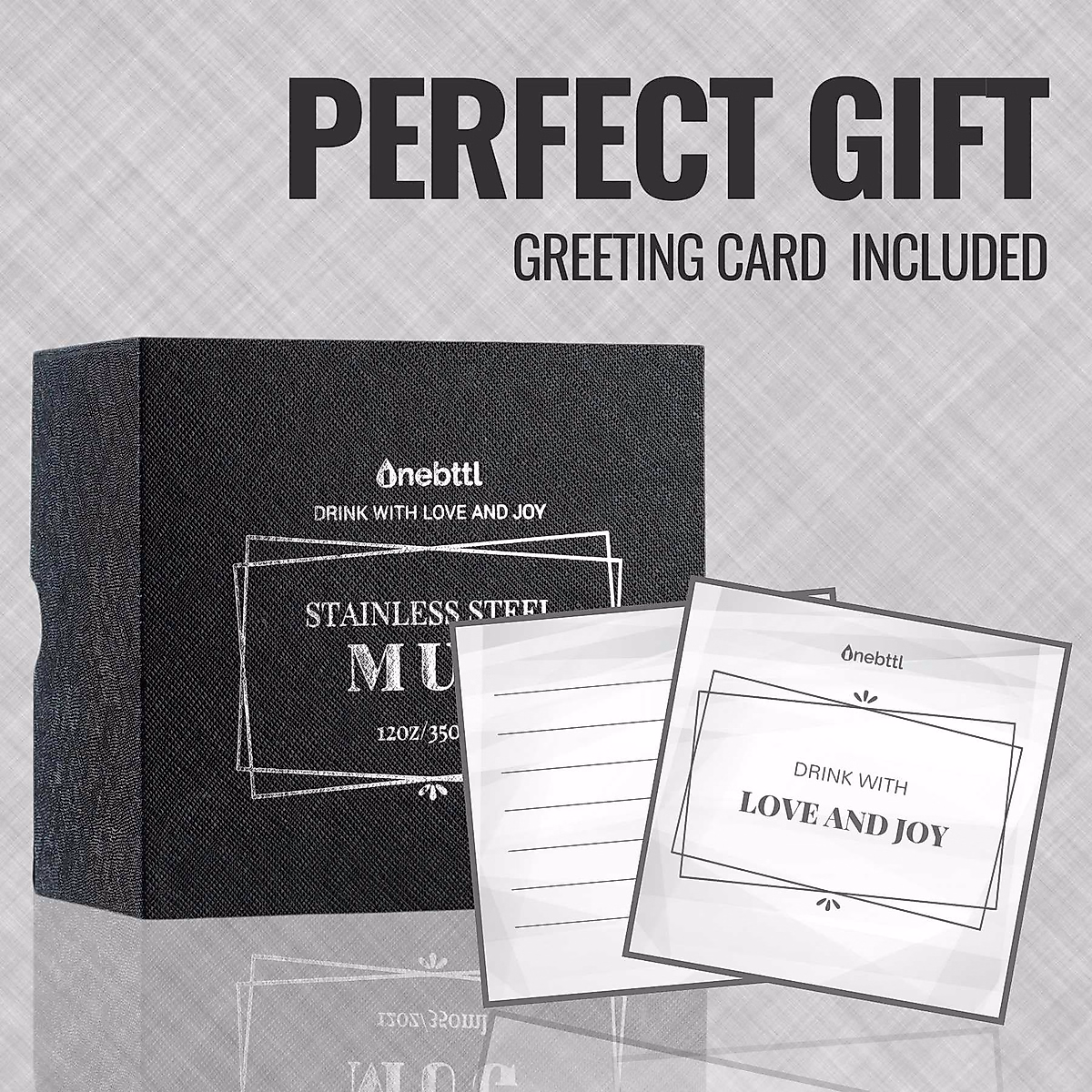 Onebttl Music Lover Gifts For Men, Male, Him - Without Music Life Would B Flat - 12 oz /350 ml Insulated Mugs with Lid - Musician Gifts, Musical Lovers Gift - (Black)