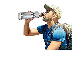 STAYTOP Stainless Steel Vacuum Insulated Portable Insulation Cup, Leak-Proof Sports Bottle Coffee Travel Mug with Straw, Suitable for Students and Kids, Men, Women-Cute Penguin