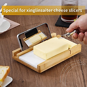 4 Pcs Cheese Slicer Wire Replacement For Marble Cheese Slicer Board,Cheese Cutter Wire for Block Cheeses Butter Cutting(Xinglinsaiter Cheese slicer Special)