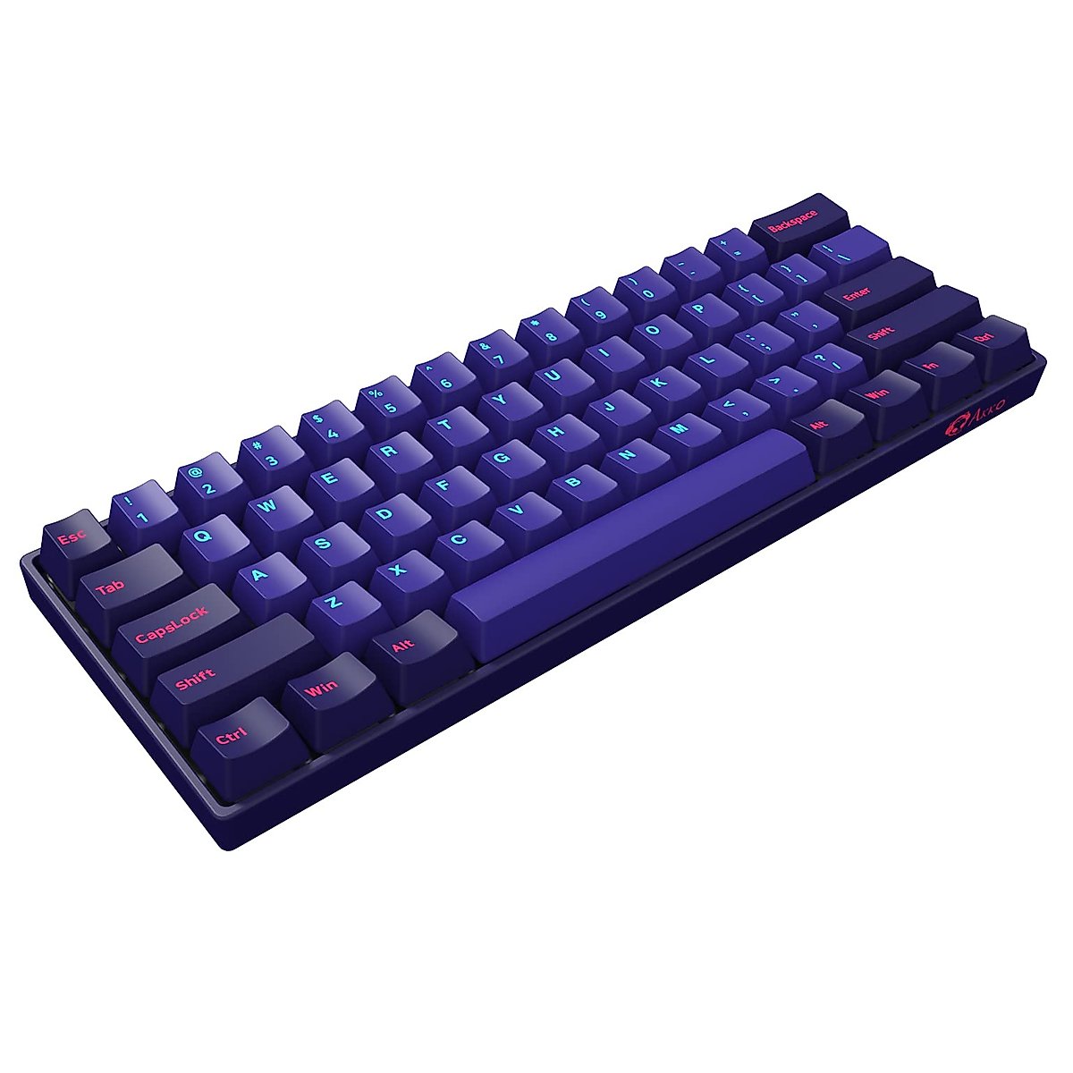 YUNZII AKKO NEON 3061 61 Keys Bluetooth 5.0 Wireless/Wired Mechanical Keyboard with RGB, NKRO, PBT Keycap,Programmable (Gateron Green Switch)