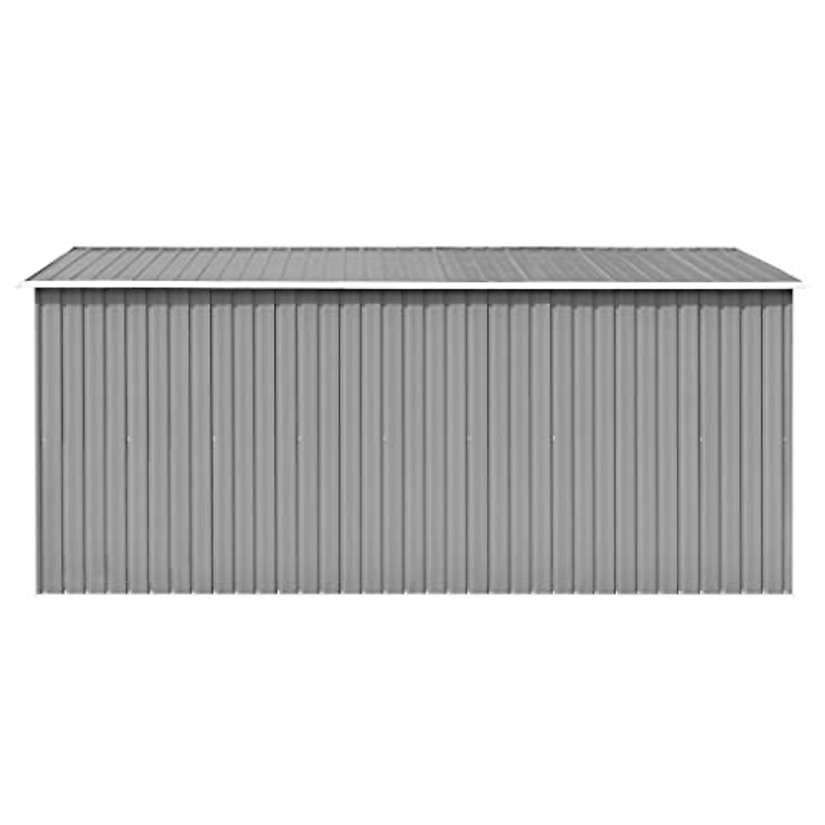 Outdoor Metal Storage Shed, Garden Shed with Door and Vents, Tool Room for Backyard, Patio, Lawn Garden Shed 101.2"x154.3"x71.3" Metal Gray