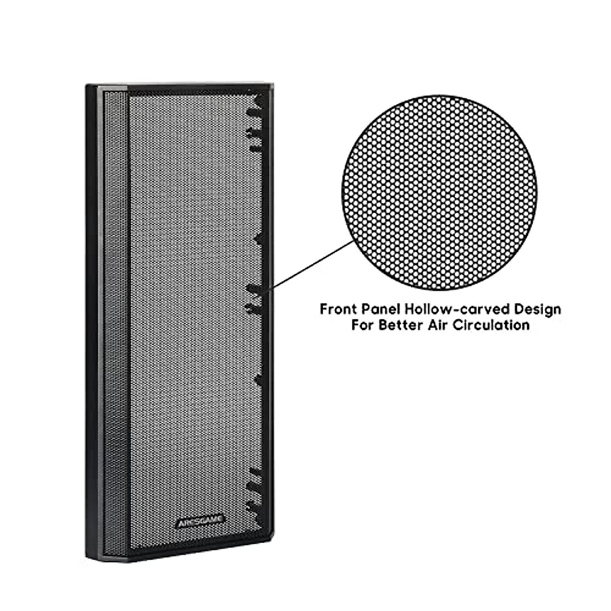 ARESGAME at-M1 Mid-Tower PC Case, Transparent Side Panel and ATX/M-ATX Support, Liquid Cooling Support up to 240mm Radiator, Black