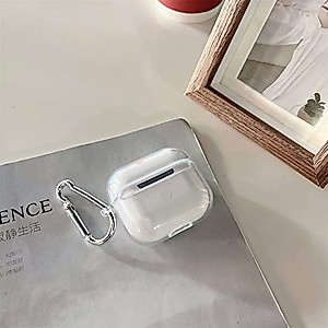 Cute Cartoon Style Soft TPU Protective Crystal Clear Transparent Case Cover Compatible with Lenovo LP40 Earbuds, Protective Skin Sleeve with Key Chain (I)