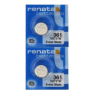Renata 361 SR721W Batteries - 1.55V Silver Oxide 361 Watch Battery (2 Count)