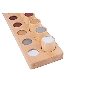 Montessori Sensory Toys for Babies 6-12 Months Wooden Touch & Match Board, Sensory Games for Kids 2 3 4 Years - Learning Different Materials Touch Feel,Montessori Kids Sensory Homeschool Supplies