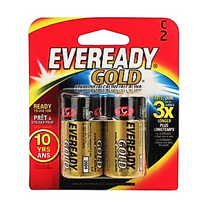 Eveready 02888 - C Cell 1.5 volt Gold Alkaline Battery (2 pack) (A93BP-2)