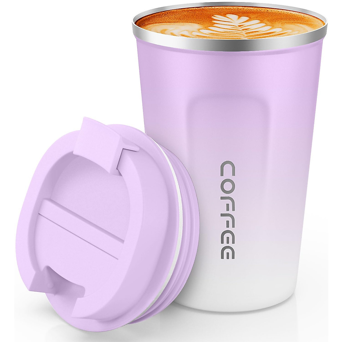 CS COSDDI 12 oz Stainless Steel Vacuum Insulated Tumbler - Coffee Travel Mug Spill Proof with Lid - Coffee Cups for Keep Hot/Ice Coffee,Tea and Beer